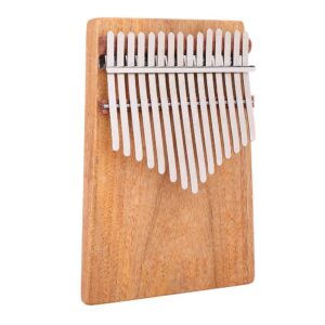 kalimba 15 keys thumb piano, portable full solid camphorwood 15 scales g major kalimba instrument with belt bag stickers k15cap kalimba