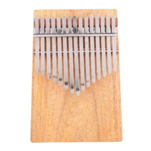 Kalimba 15 Keys Thumb Piano, Portable Full solid Camphorwood 15 Scales G Major Kalimba Instrument with Belt Bag Stickers K15CAP Kalimba