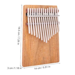 Kalimba 15 Keys Thumb Piano, Portable Full solid Camphorwood 15 Scales G Major Kalimba Instrument with Belt Bag Stickers K15CAP Kalimba