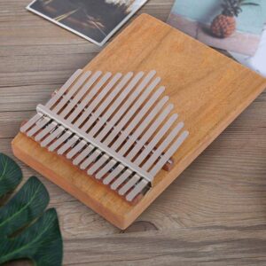 Kalimba 15 Keys Thumb Piano, Portable Full solid Camphorwood 15 Scales G Major Kalimba Instrument with Belt Bag Stickers K15CAP Kalimba