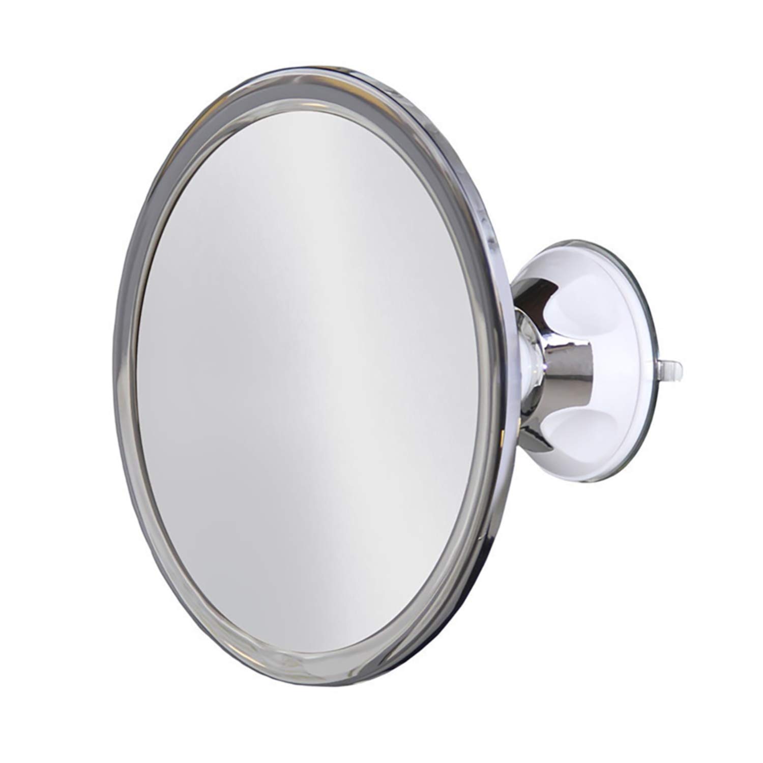 MENGCORE 173mm 360 Degree Rotating Round Fogless Shaving Mirror Bathroom Shower Mirror with Locking Suction Anti-Fog Decorative Mirror