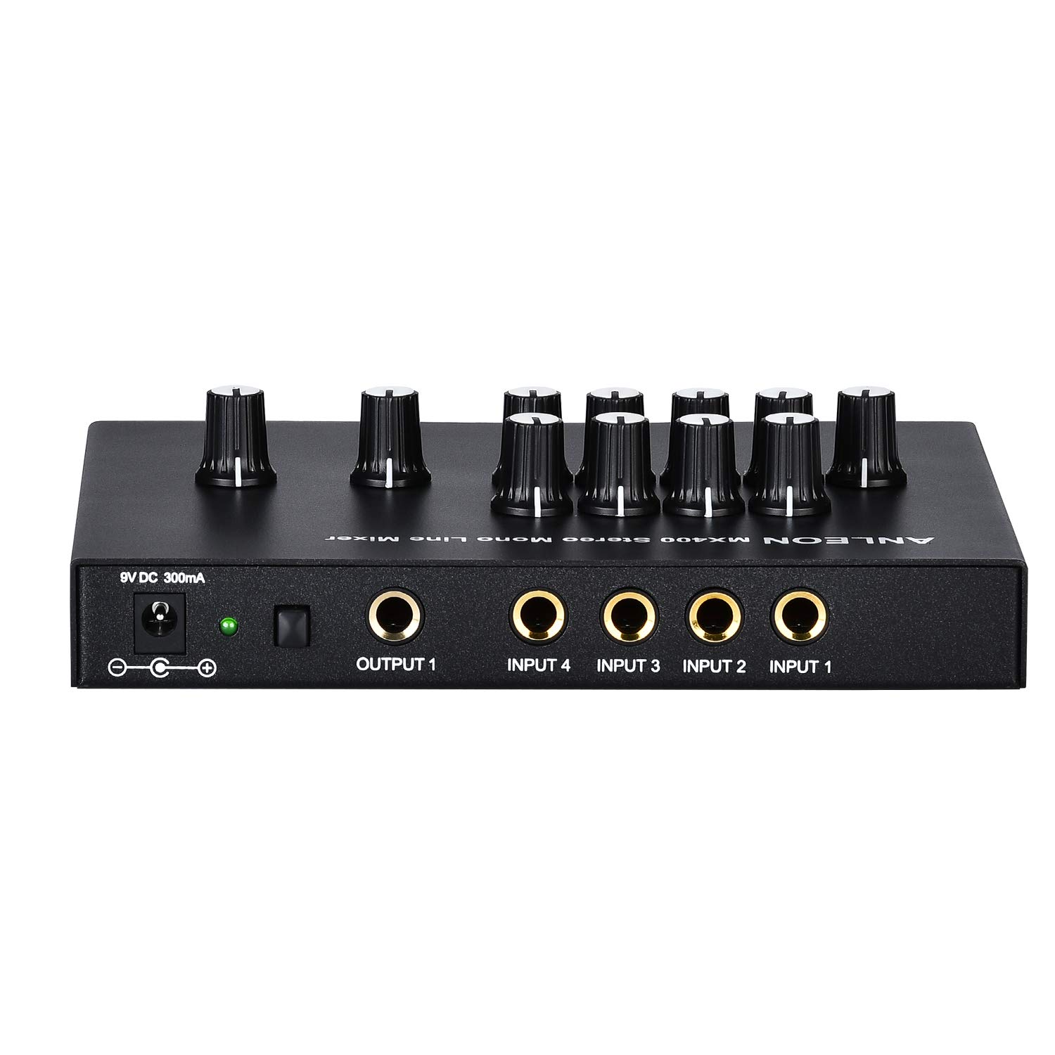 ANLEON MX400 Low-Noise 4-Channel Mono Line Mixer for guitars bass keyboards mix and 5-Channel Stereo Mixer