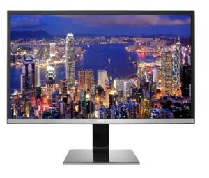 aoc u3277pwqu 31.5in 4k uhd 3840x2160 monitor, 10-bit va panel, hdmi/displayport/dvi-d/vga, ha stand, vesa, speakers (renewed)