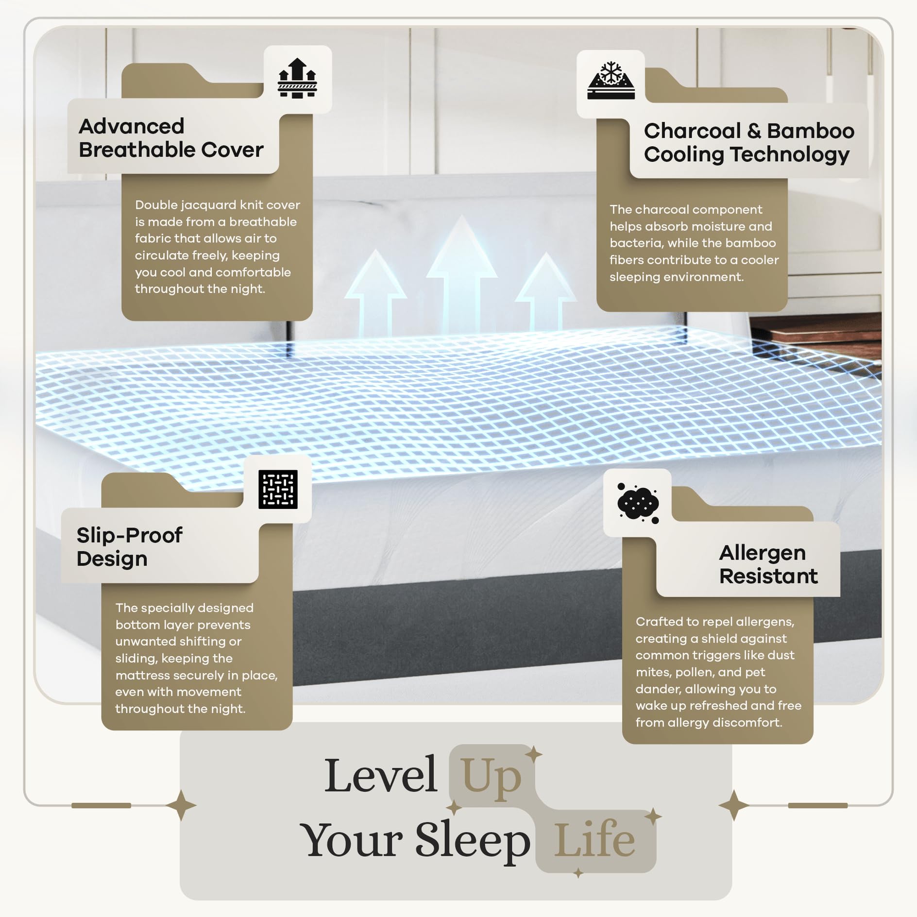 Sven & Son Luxury Hybrid Spring Mattress, Premium Materials, CertiPUR-US, Made in The USA, 14 inch Medium Soft - King