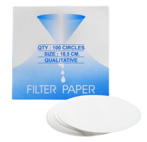 eisco premium qualitative filter paper, 100 pack - 7.28" (18.5cm)