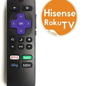 Hisense Roku TV Remote w/Volume Control & TV Power Button for All Hisense Roku built-in TV❌ NOT FOR other brand Roku TV ❌NOT FOR Roku Player (box) ❌NOT FOR Roku Stick!!