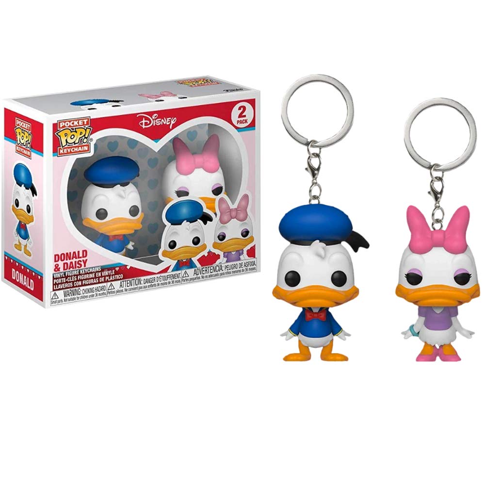 Funko Pop! Keychain: Donald & Daisy 2 Pack Toy, Multicolor