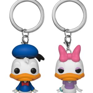 Funko Pop! Keychain: Donald & Daisy 2 Pack Toy, Multicolor