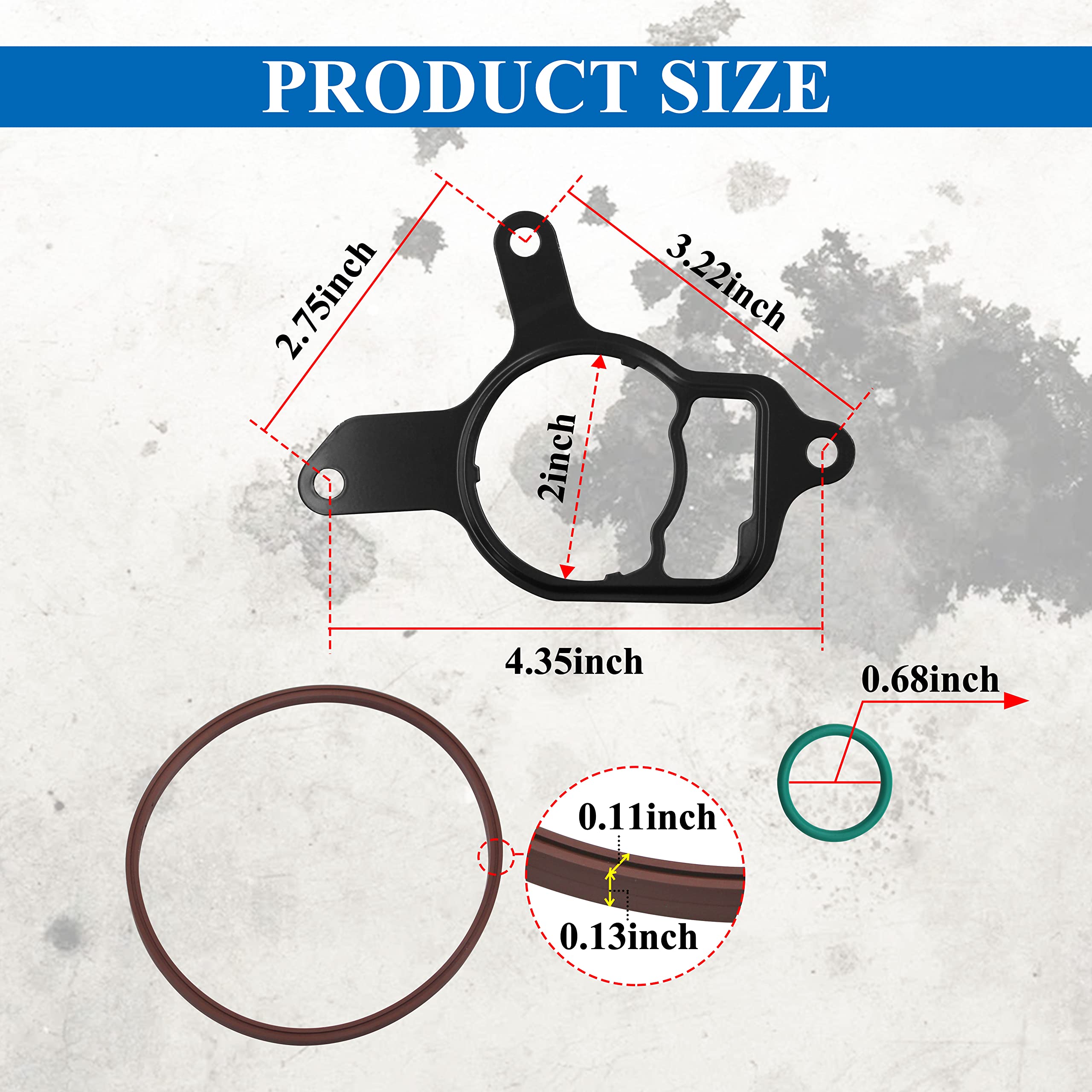 2.5L Vacuum Pump Seal Kit/rebuild Power Steering Seals compatible with Volkswagen Jetta, Beetle, New Beetle, Golf, Rabbit, Passat, and Audi TT RS,replacement for 07K145215A 07K145100B 07K145100G.