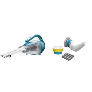 black+decker chv1410l 16v cordless lithium hand vacuum w/ grimebuster powered scrubber