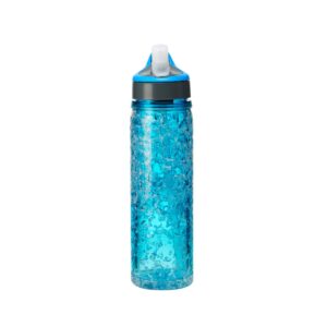 copco freezeable double wall insulated tritan water bottle with crackle gel, 18-ounce, blue,5237207