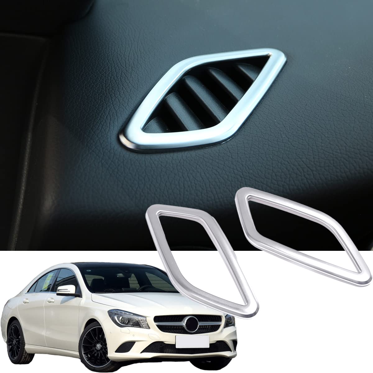 Suitable for Mercedes-Benz CLA GLA Class W117 X156 2014-2017 ABS chrome-plated dashboard air conditioning vent decorative sticker accessories