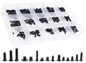 qteatak 300pcs black laptop notebook computer replacement screws kit for lenovo toshiba gateway samsung hp ibm dell sony acer asus ssd hard disk sata