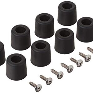 8 Large Extra Tall #2 w/Screws - 1" H X 1.10" W Round Rubber FEET Bumpers - Made in USA - Non Marking - Perfect for Furniture, Sofas, Tables, Chairs, Desks, Benches, Chests & Other Large Items.