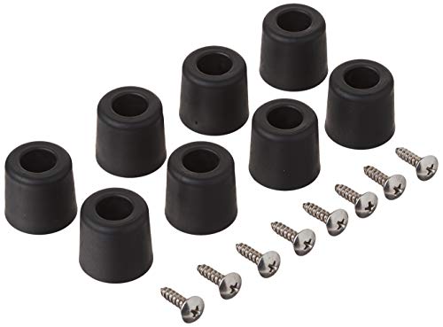 8 Large Extra Tall #2 w/Screws - 1" H X 1.10" W Round Rubber FEET Bumpers - Made in USA - Non Marking - Perfect for Furniture, Sofas, Tables, Chairs, Desks, Benches, Chests & Other Large Items.