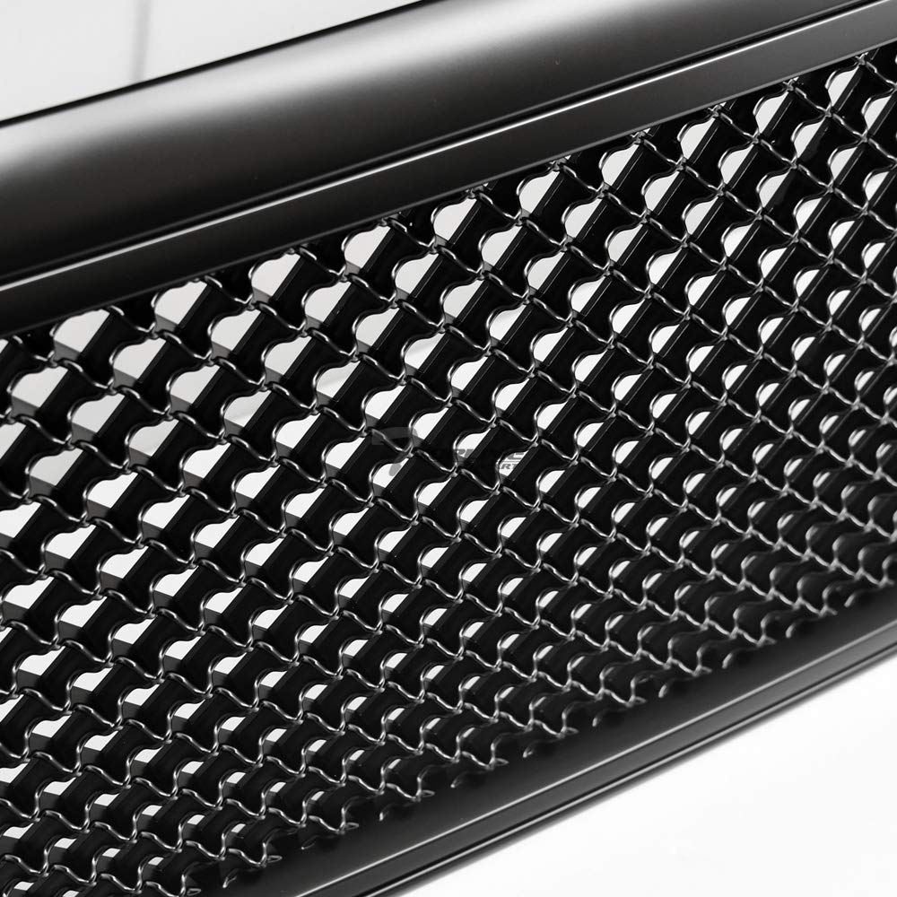 Matte Black Mesh Front Hood Bumper Grill Grille Guard ABS Compatible With 04-08 Ford F150