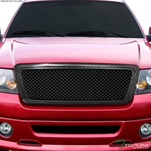 Matte Black Mesh Front Hood Bumper Grill Grille Guard ABS Compatible With 04-08 Ford F150