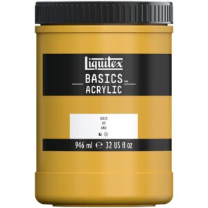 liquitex basics acrylic paint, 946ml (32-oz) jar, gold