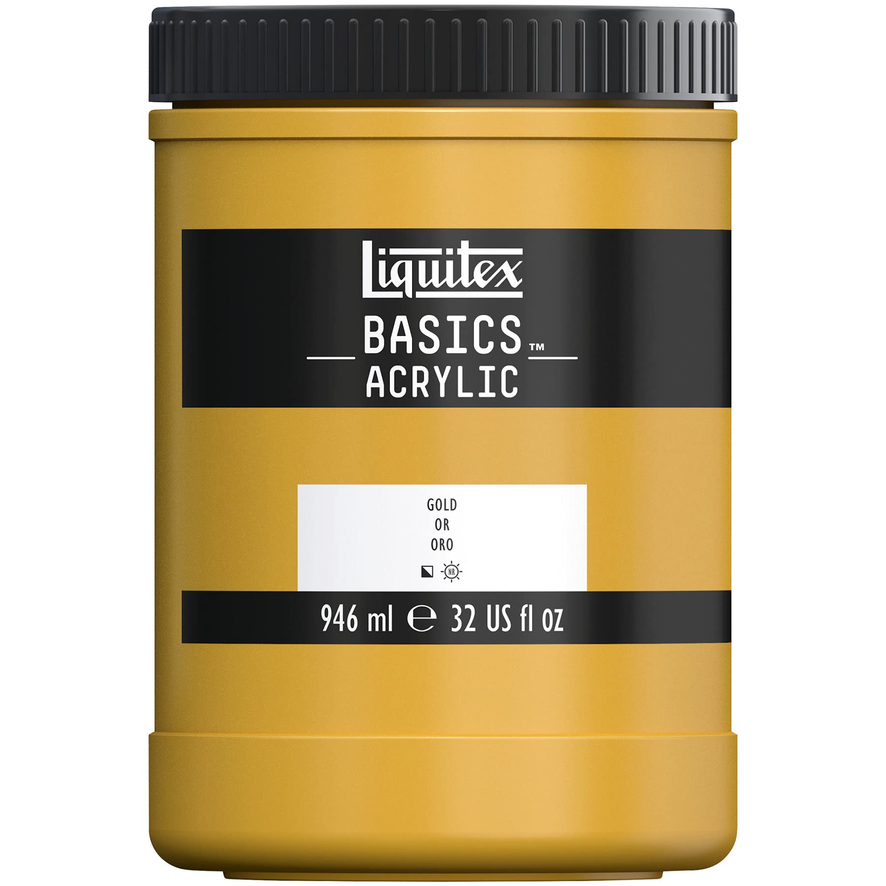 Liquitex BASICS Acrylic Paint, 946ml (32-oz) Jar, Gold