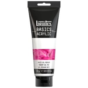 liquitex basics matte gel medium, 250ml (8.4oz) tube