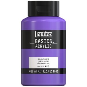 liquitex basics acrylic paint, 400ml (13.5-oz) bottle, brilliant purple