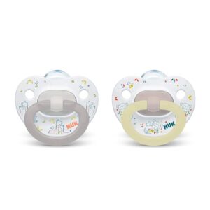 nuk orthodontic pacifiers, girl, 0-6 months, 2-pack