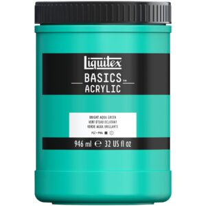 liquitex basics acrylic paint, 946ml (32-oz) jar, bright aqua green