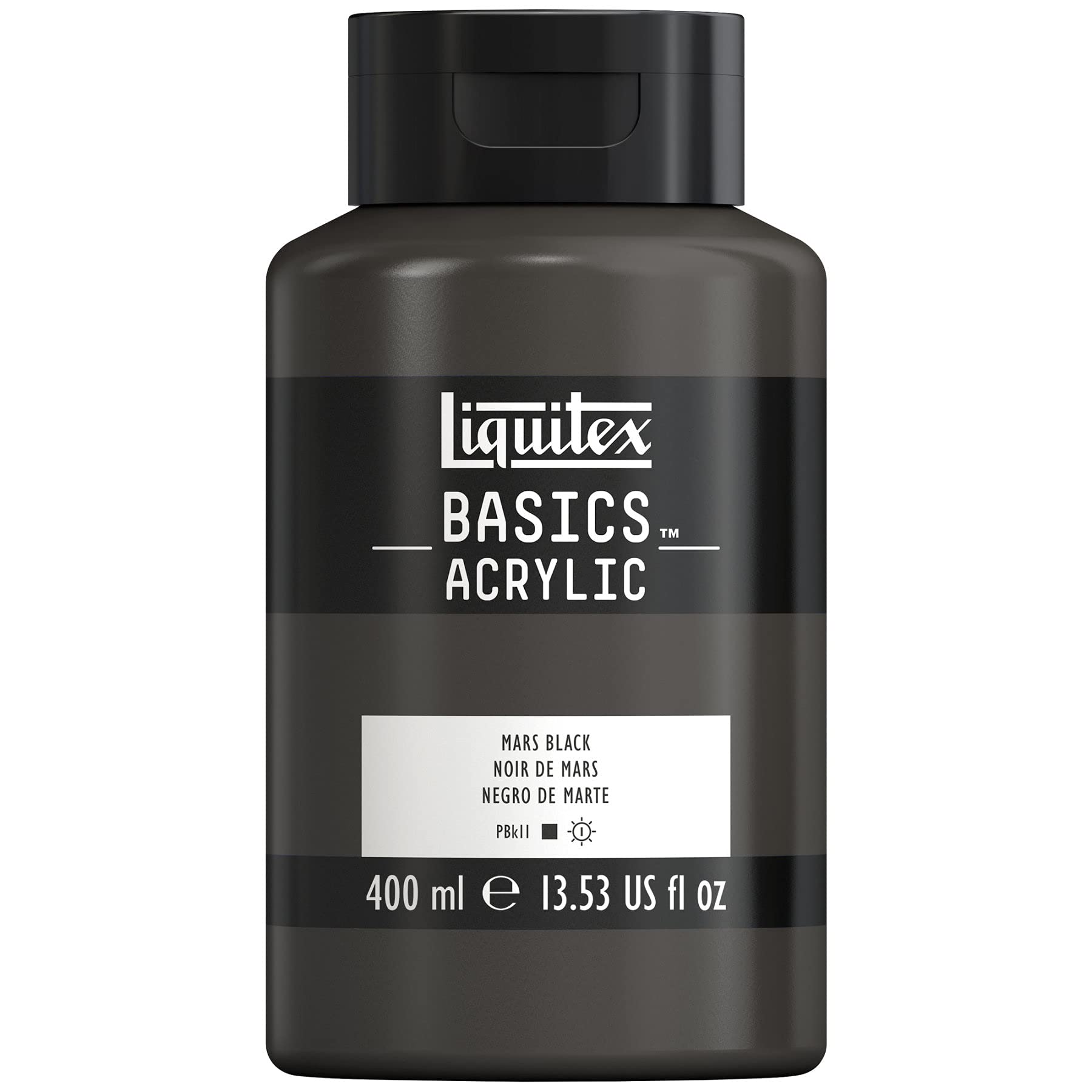 Liquitex BASICS Acrylic Paint, 400ml (13.5-oz) Bottle, Mars Black