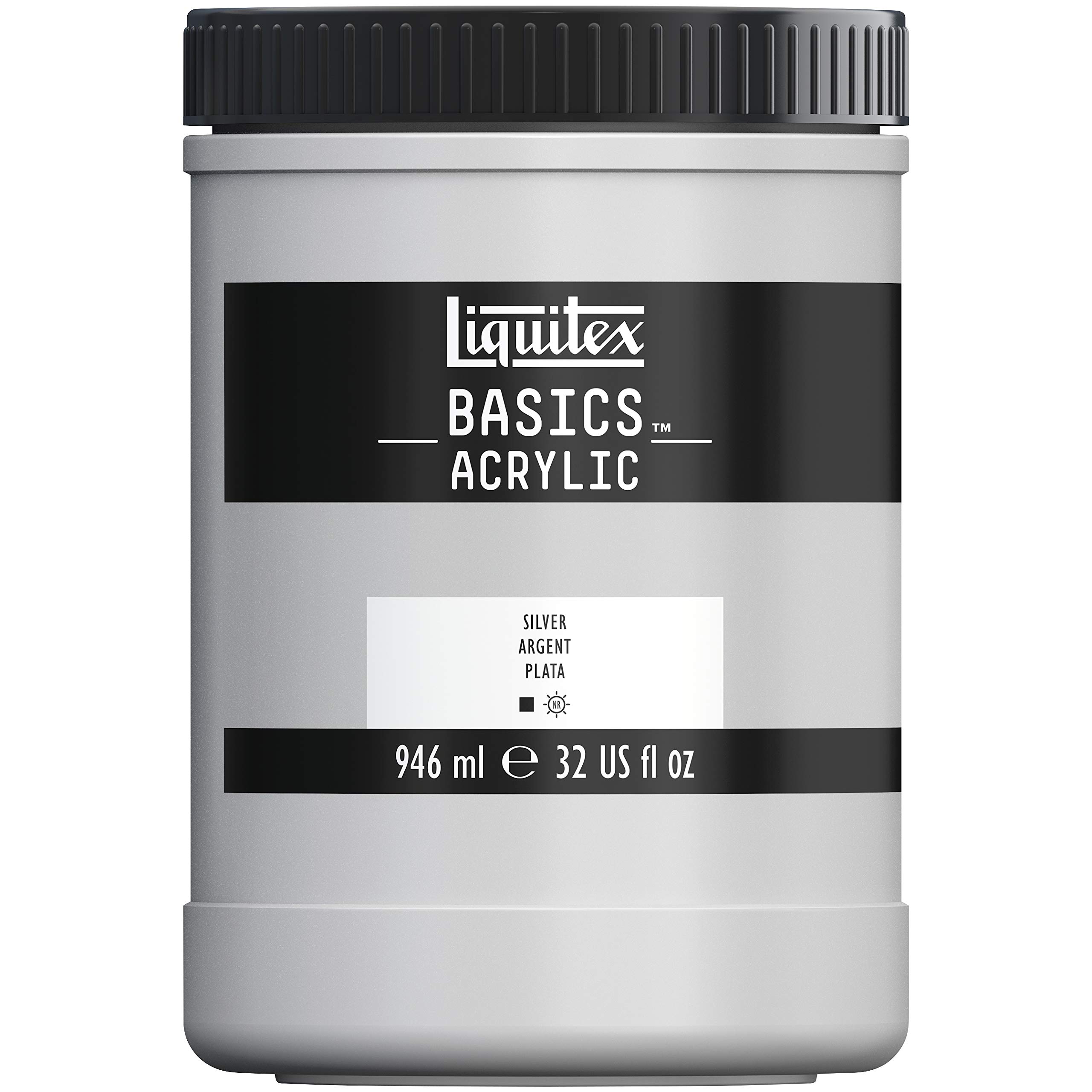 Liquitex BASICS Acrylic Paint, 946ml (32-oz) Jar, Silver