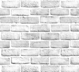 yancorp 10ft white gray brick wallpaper peel and stick wallpaper brick vinyl wrap,self-adhesive wallpaper backsplash kitchen living room