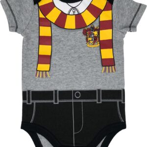 Warner Bros. Harry Potter Baby Boys' 5-Pack Bodysuits Hogwarts Gryffindor (3-6 Months)