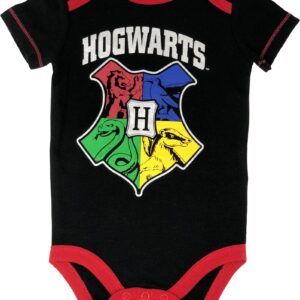 Warner Bros. Harry Potter Baby Boys' 5-Pack Bodysuits Hogwarts Gryffindor (3-6 Months)