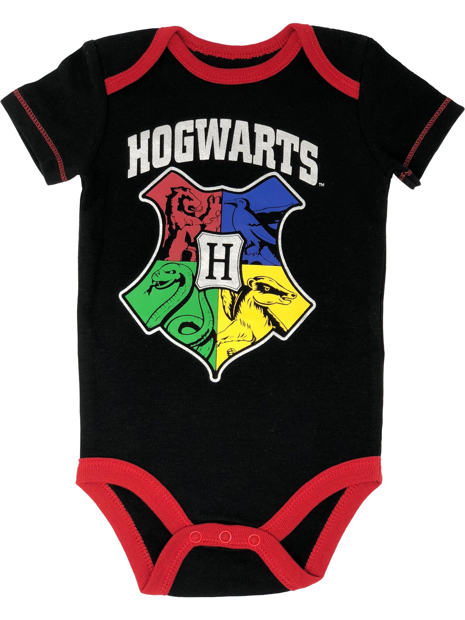 Warner Bros. Harry Potter Baby Boys' 5-Pack Bodysuits Hogwarts Gryffindor (3-6 Months)