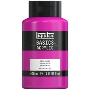 liquitex basics acrylic paint, 400ml (13.5-oz) bottle, medium magenta