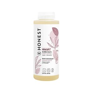 the honest company foaming bubble bath , gentle for baby , naturally derived, tear-free, hypoallergenic , sweet almond nourish, 12 fl oz