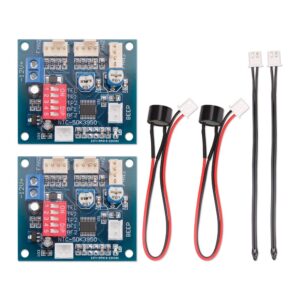 comidox 2pcs dc 12v 4 wire pwm pc cpu fan temperature control speed controller module cpu high-temp alarm