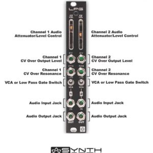 Synthrotek LPG DIY Kit - Dual Low Pass Gate Eurorack Module/VCA Kit