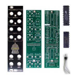 roboto pcbs, panel, ics and vactrol - robot voice changing eurorack module pcb set