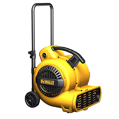 DEWALT 3/4 HP Air Mover, 3 Speed MAX 1800 CFM Floor Fan, Portable Utility Blower Fan, DXAM-2818 Yellow