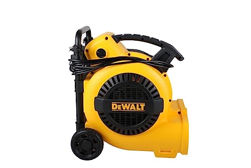 DEWALT 3/4 HP Air Mover, 3 Speed MAX 1800 CFM Floor Fan, Portable Utility Blower Fan, DXAM-2818 Yellow