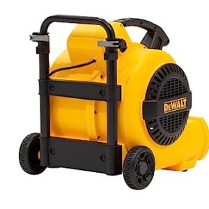 DEWALT 3/4 HP Air Mover, 3 Speed MAX 1800 CFM Floor Fan, Portable Utility Blower Fan, DXAM-2818 Yellow