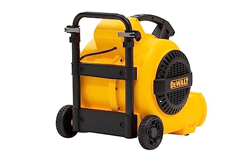 DEWALT 3/4 HP Air Mover, 3 Speed MAX 1800 CFM Floor Fan, Portable Utility Blower Fan, DXAM-2818 Yellow