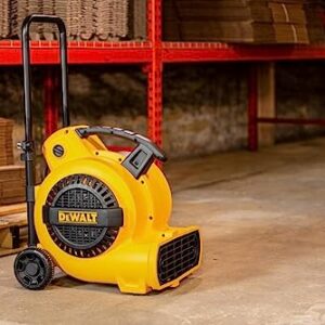 DEWALT 3/4 HP Air Mover, 3 Speed MAX 1800 CFM Floor Fan, Portable Utility Blower Fan, DXAM-2818 Yellow