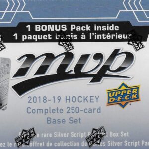 2018 2019 Upper Deck MVP Hockey Series Factory Sealed 250 Card Set Including 50 High Series Shortprints and a Bonus Pack containing Eastern Stars, Western Stars and Rookie Star Formations