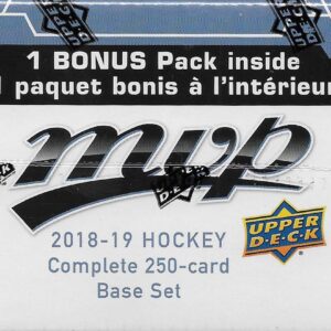 2018 2019 Upper Deck MVP Hockey Series Factory Sealed 250 Card Set Including 50 High Series Shortprints and a Bonus Pack containing Eastern Stars, Western Stars and Rookie Star Formations