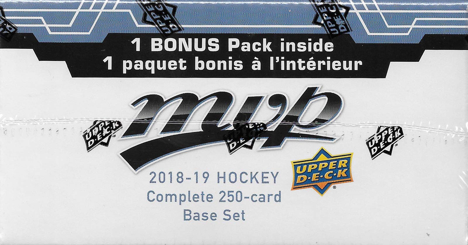 2018 2019 Upper Deck MVP Hockey Series Factory Sealed 250 Card Set Including 50 High Series Shortprints and a Bonus Pack containing Eastern Stars, Western Stars and Rookie Star Formations