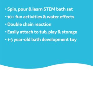 Yookidoo Baby Toddler Bath Wall Toy (Ages 1-3) Waterfall Spinning Gears & Rotating Googly Eyes - Mold Free - Attach to Any Tub or Shower - Spin N Sprinkle Water Lab - Great for Boys, Girls,& Kids