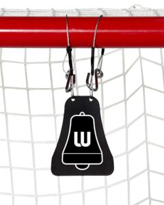 winnwell hockey metal bell targets - 2 pack 4"x5" metal bells -hockey net shooting targets, equipment to help improve shot accuracy for kids, teens, adult players while training & practicing