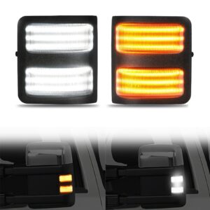 switchback f250 side mirror turn signal drl running lights,sequential tow mirror led lights for ford f-350 f-450 f-550 super duty 2008-2016 7c3z-13776-a 7c3z-13776-b 7c3z13776a 7c3z13776b