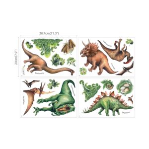 DECOWALL DS-8034 Watercolour Dinosaur Kids Wall Stickers Wall Decals Peel and Stick Removable Wall Stickers for Kids Nursery Bedroom Living Room (Small) d?cor